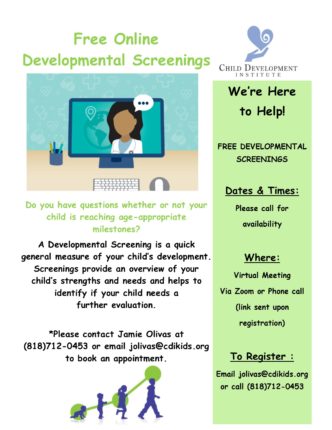 FREE Developmental Screening for Children ages 5 and under | Canoga ...